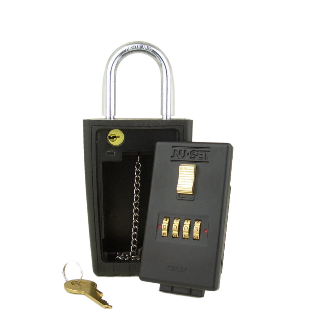 NU-SET | Realtor Lockbox Combo Keyed Shackle 4-Digit