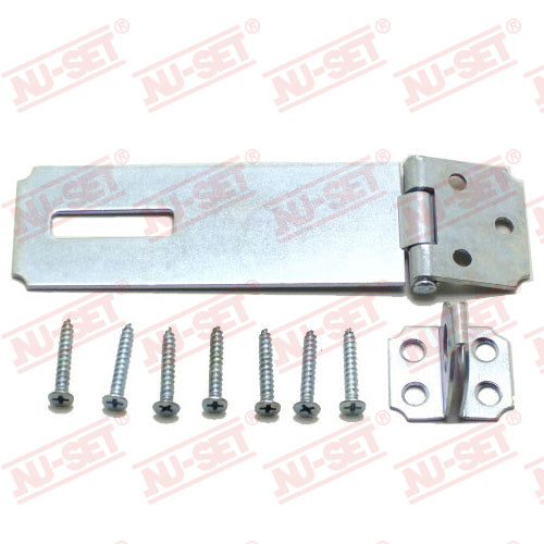 NuSet 4-1/2-Inch Flat Safety Hasps, Steel, Single-Hinge Hinged Hasps ...
