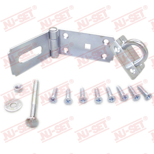NuSet 7-1/4-Inch Heavy Duty Hasps, Steel, Single-Hinge Hinged Hasps ...