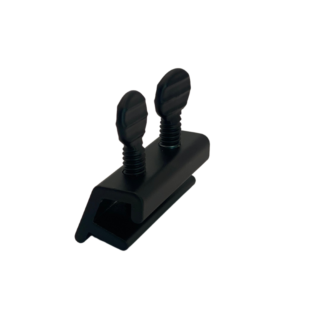 NU-SET Sliding Window Lock, Double Thumbscrew, Black