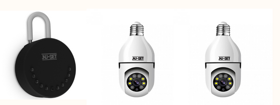 NU-SET Smart Home Safety Combo 1 Lock box and 2 WiFi Cameras